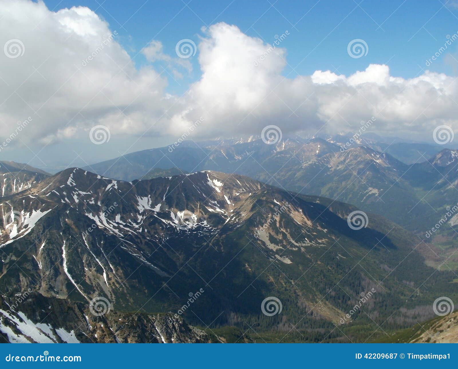 View from Svinica Peak in High Tatras in Poland Stock Image - Image of ...