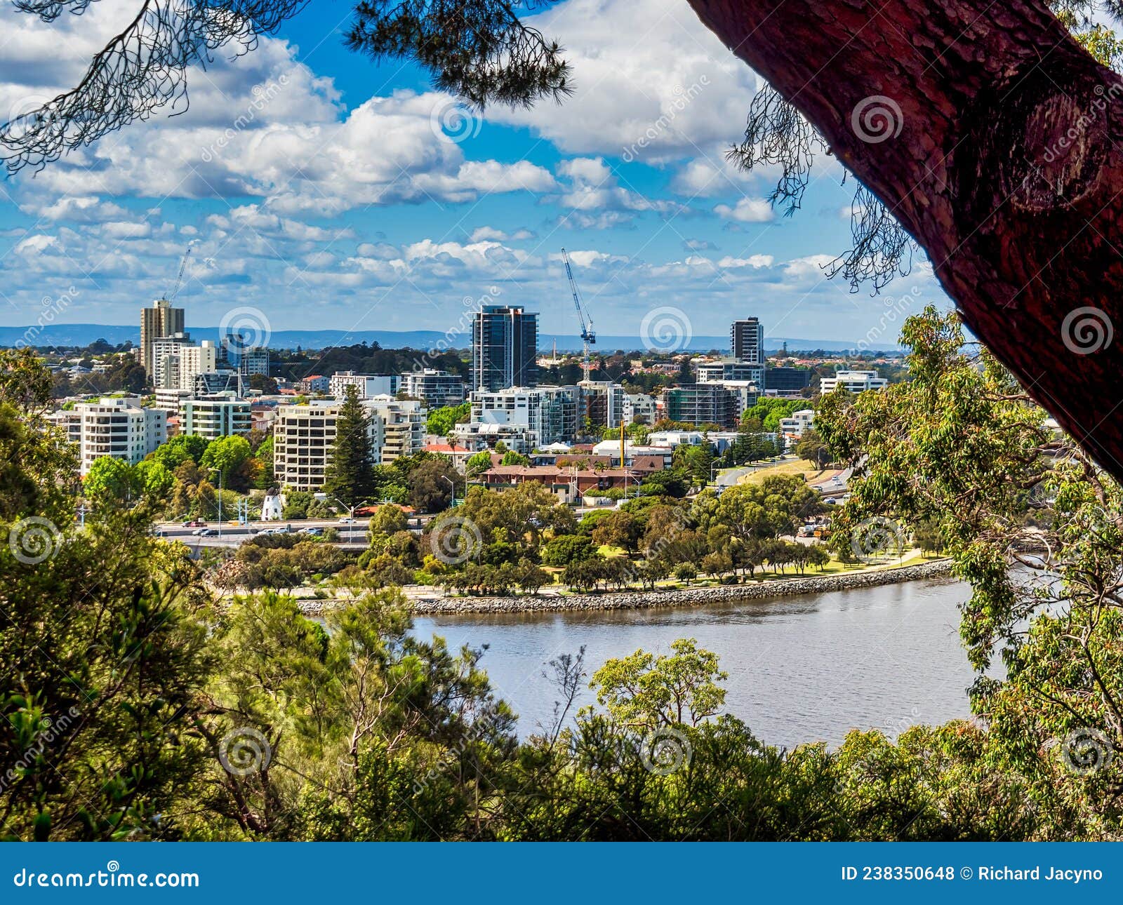 View of the Swan River and South Perth Editorial Stock Photo - Image of ...