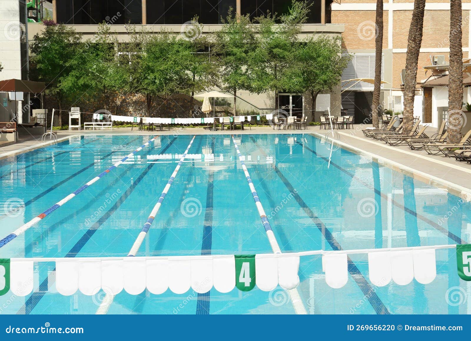 View on Swimming Pool and Building at Luxury Resort Stock Photo - Image ...
