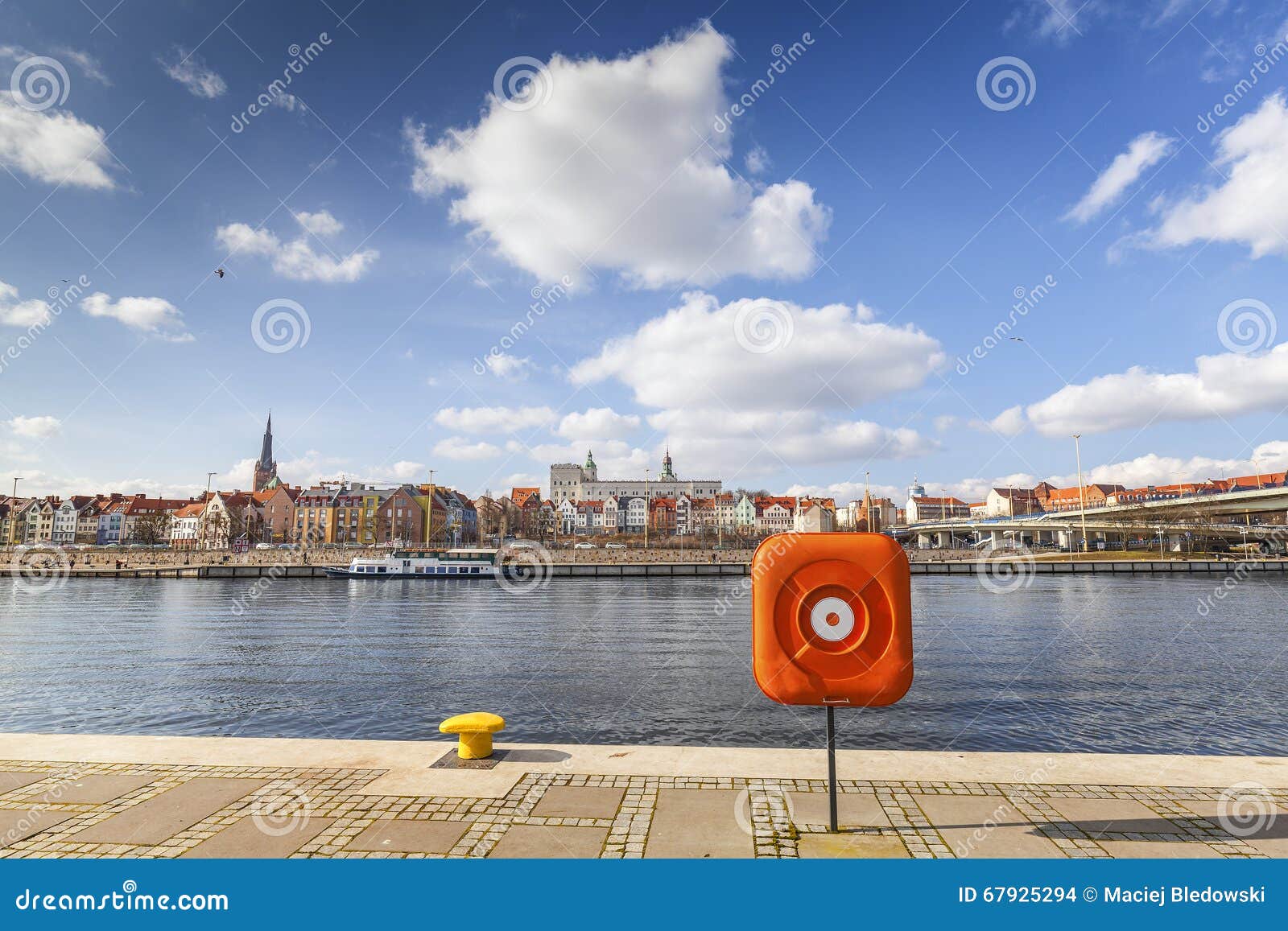 View of Szczecin, City by the Odra River, Poland Stock Photo - Image of ...