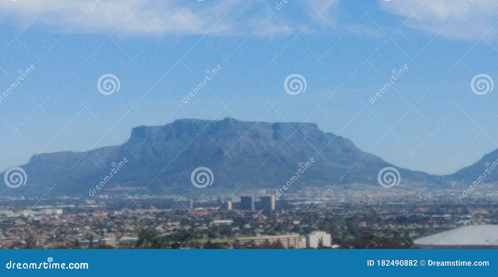 View of Table Mountain stock photo. Image of tower, tree - 182490882