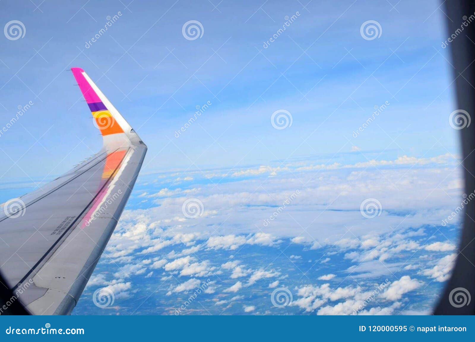 View of the Tail of the Plane from the Plane Window Editorial Image ...
