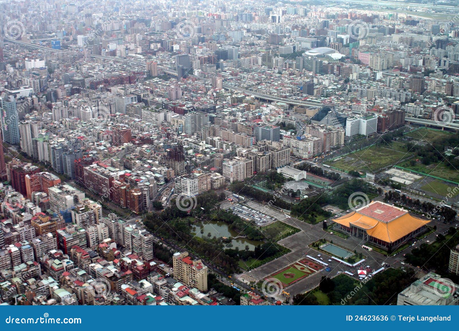 View from Taipei 101 stock photo. Image of buildings - 24623636