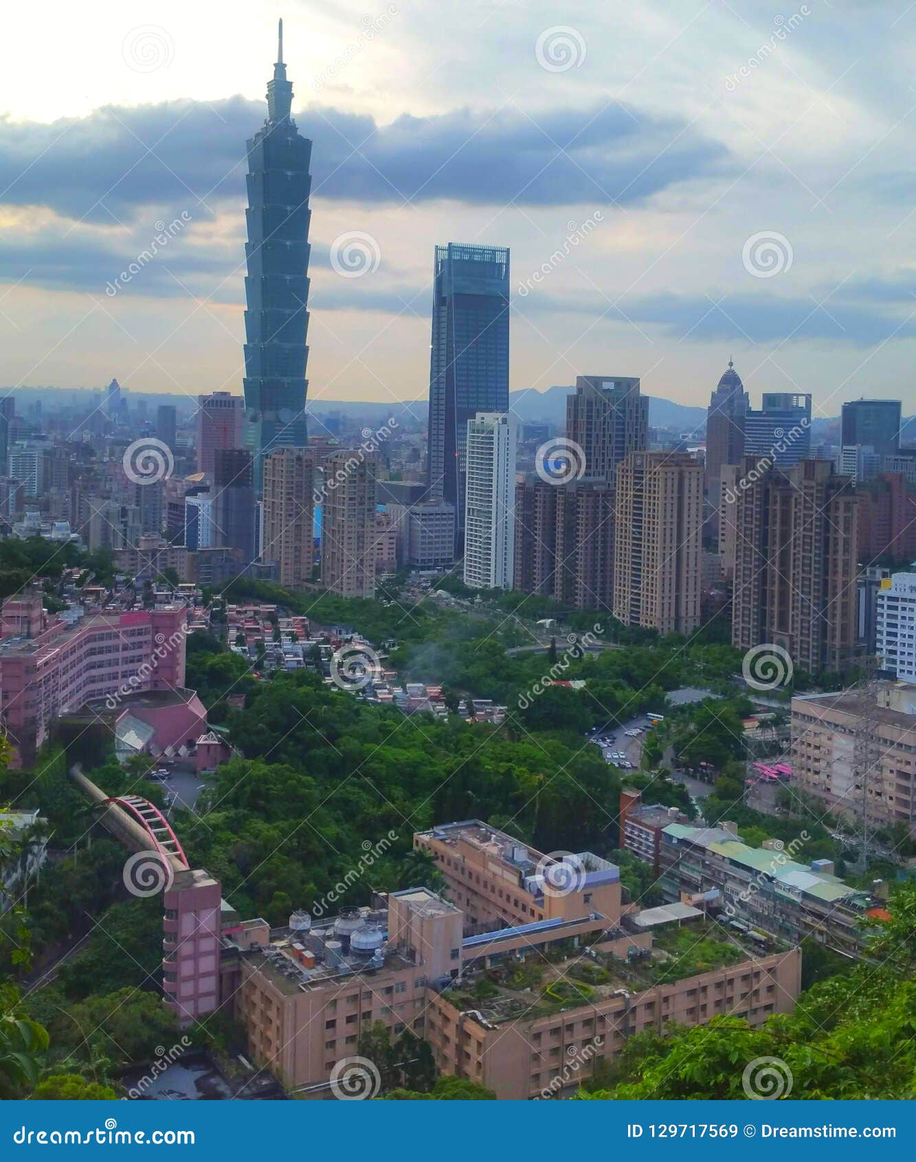 View of Taipei from a Forest Stock Image - Image of skies, taipei ...