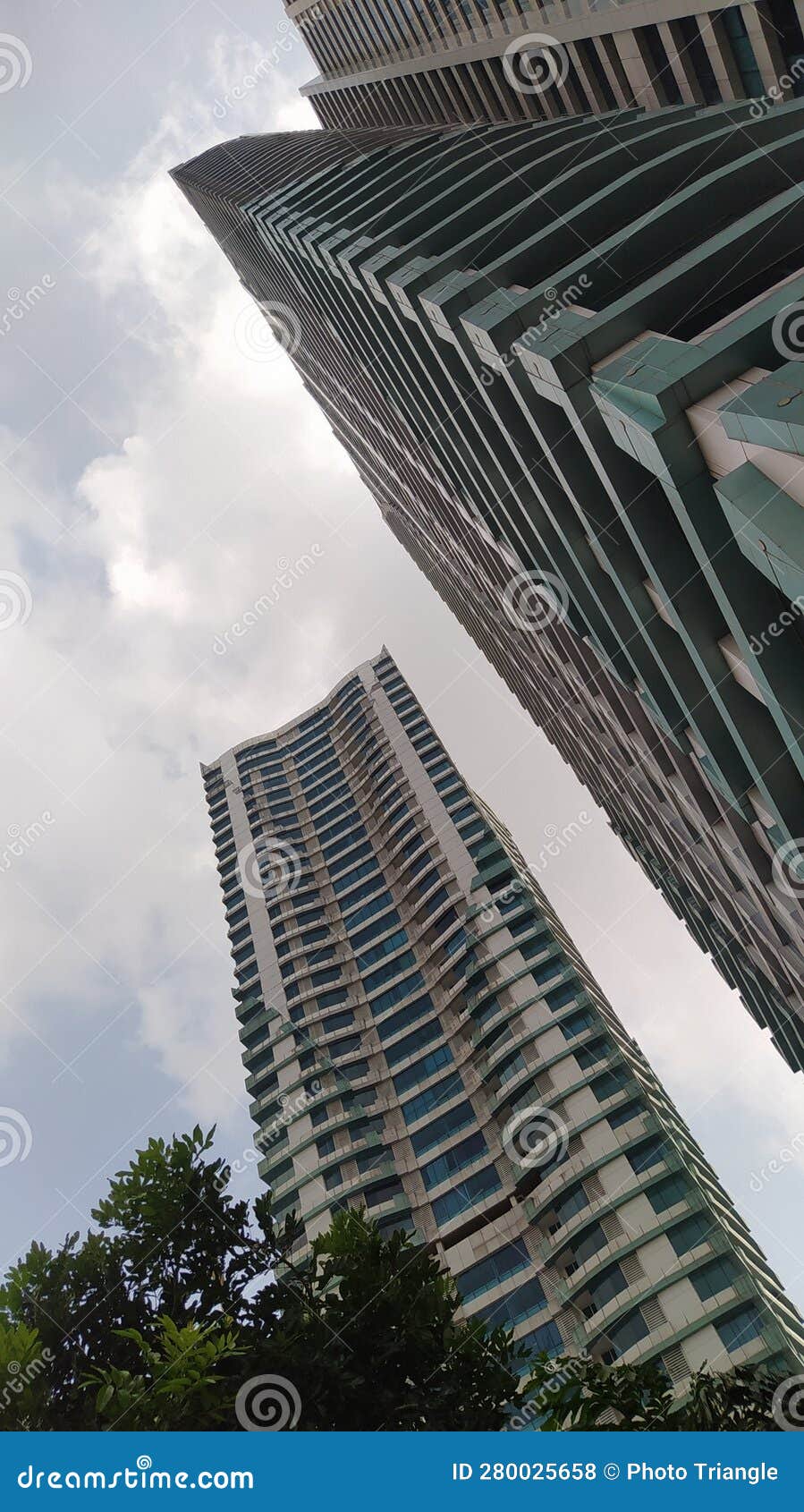 View of Tall Buildings, Seen from the Rooftop Stock Photo - Image of ...