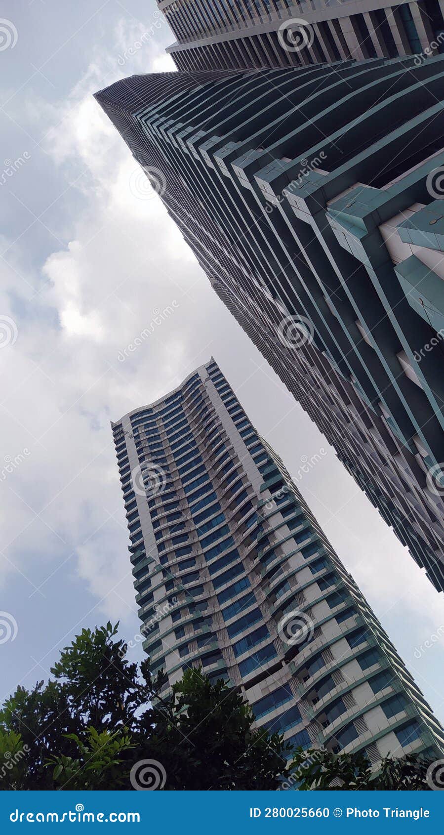 View of Tall Buildings, Seen from the Rooftop Stock Photo - Image of ...