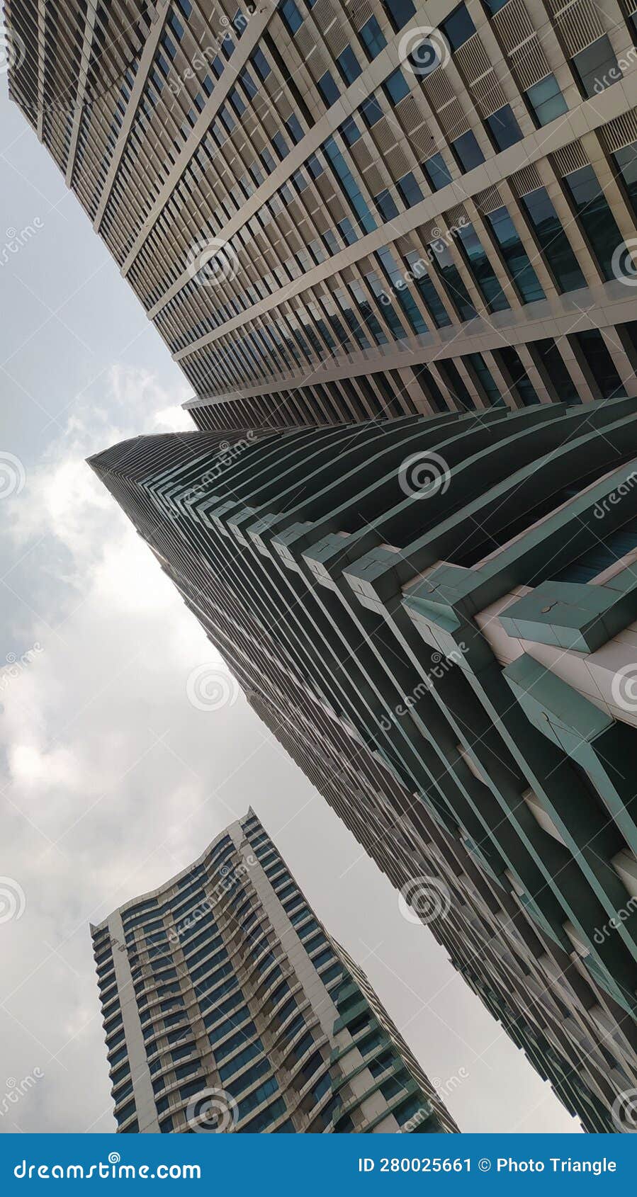 View of Tall Buildings, Seen from the Rooftop Stock Image - Image of ...