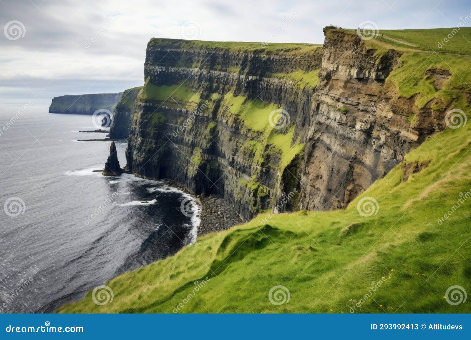 View of Tall, Towering Cliffs Along a Coastline Stock Image - Image of ...
