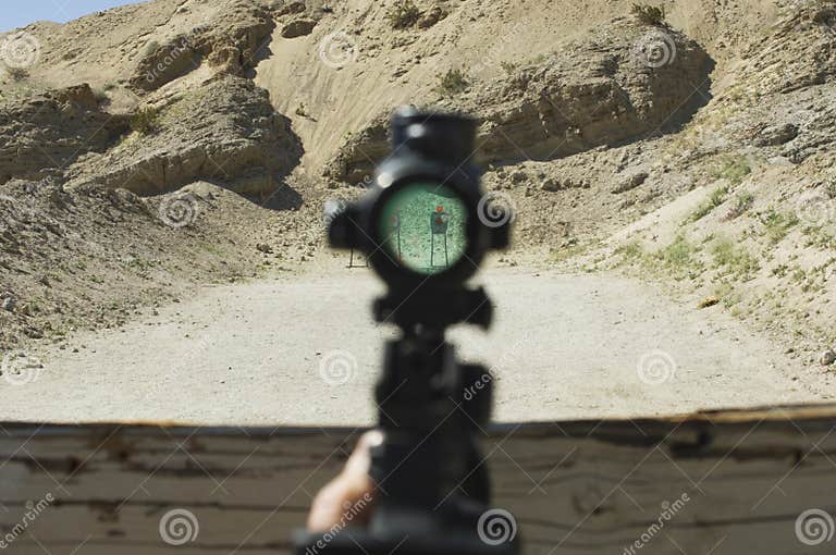 View of Target through Rifle Scope Stock Image - Image of outdoors ...