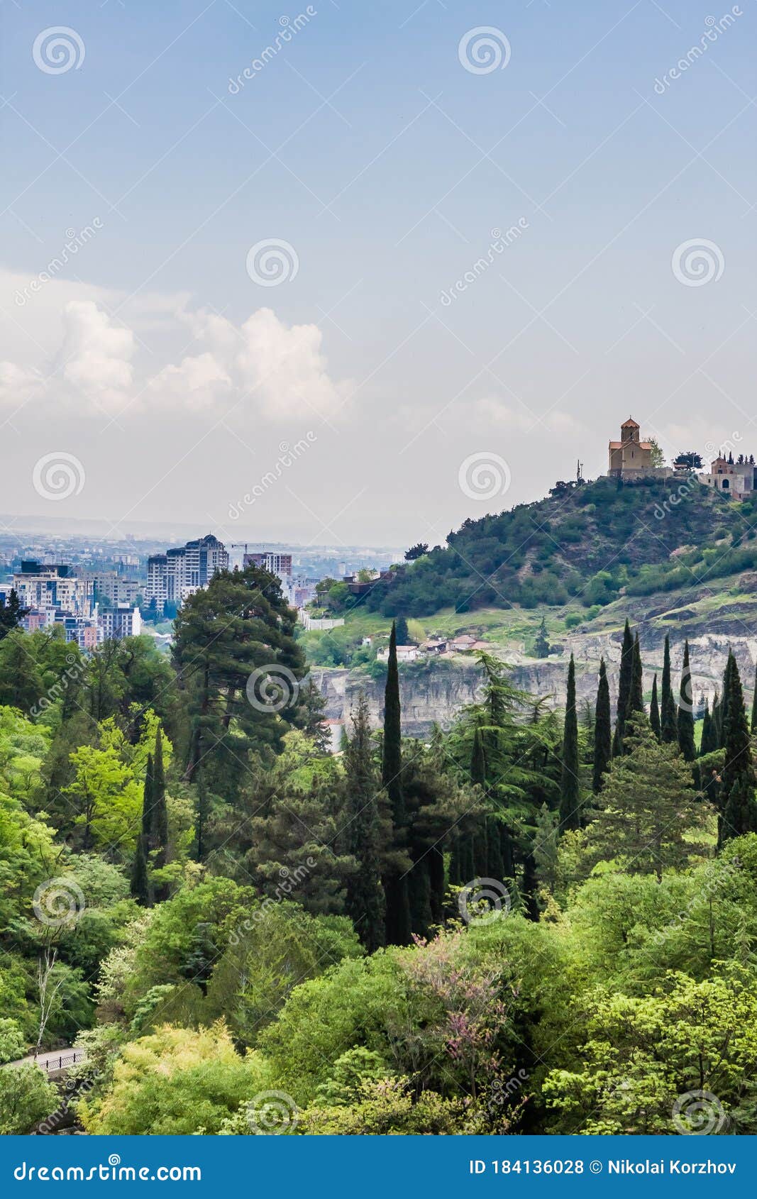 A View of Tbilisi Botanical Garden. Tabor Monastery of the ...