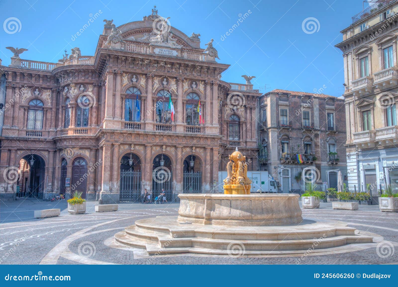 View of the Teatro Massimo Bellini in Catania, Sicily, Italy Editorial ...