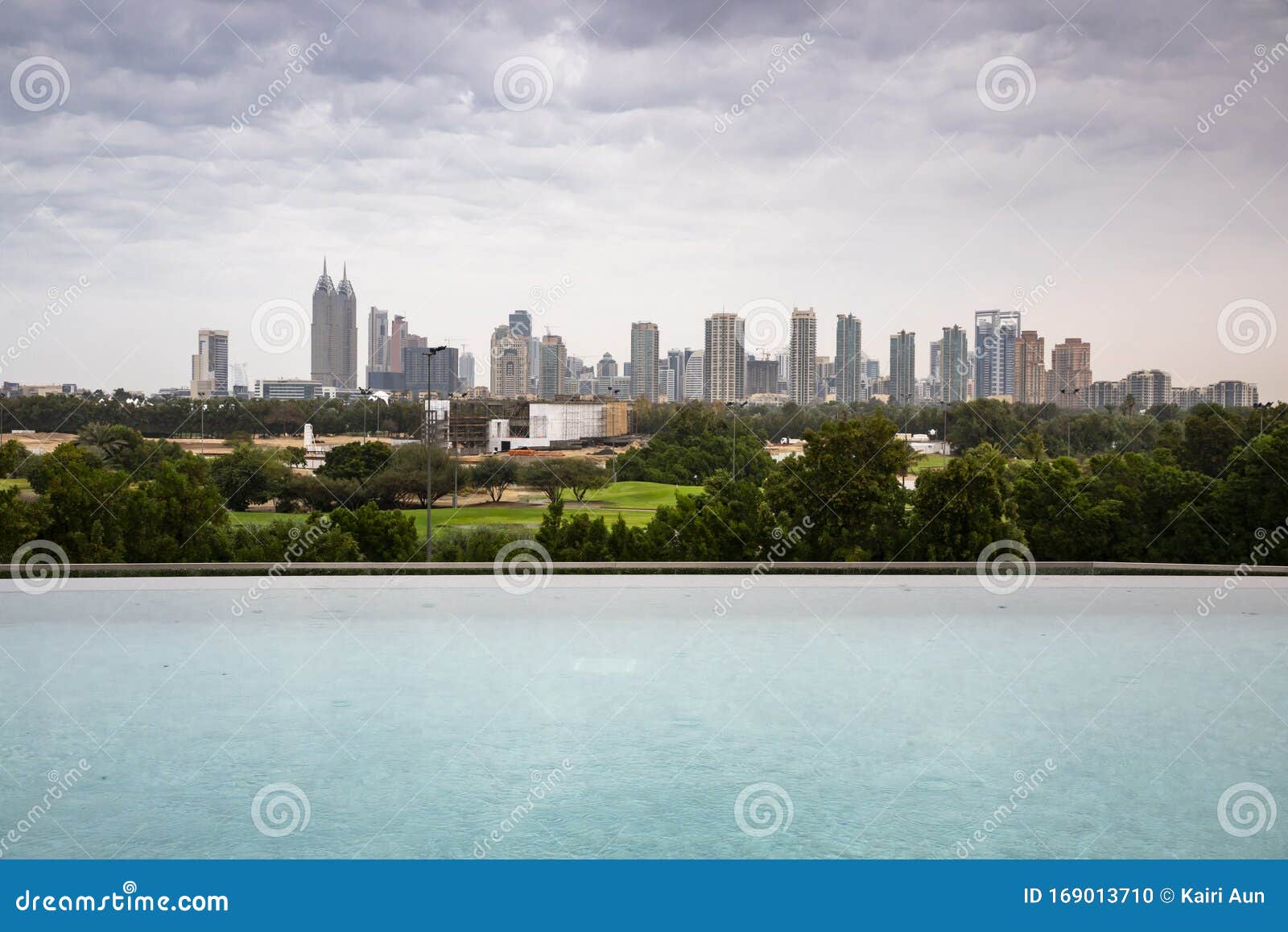 View of Tecom Skyline in Dubai Stock Photo - Image of tower, corporate ...