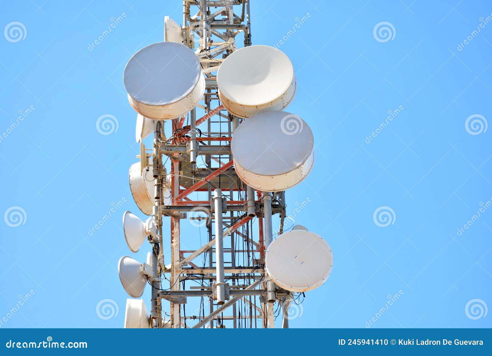 Detail of a Telecommunications Tower Stock Photo - Image of celular ...