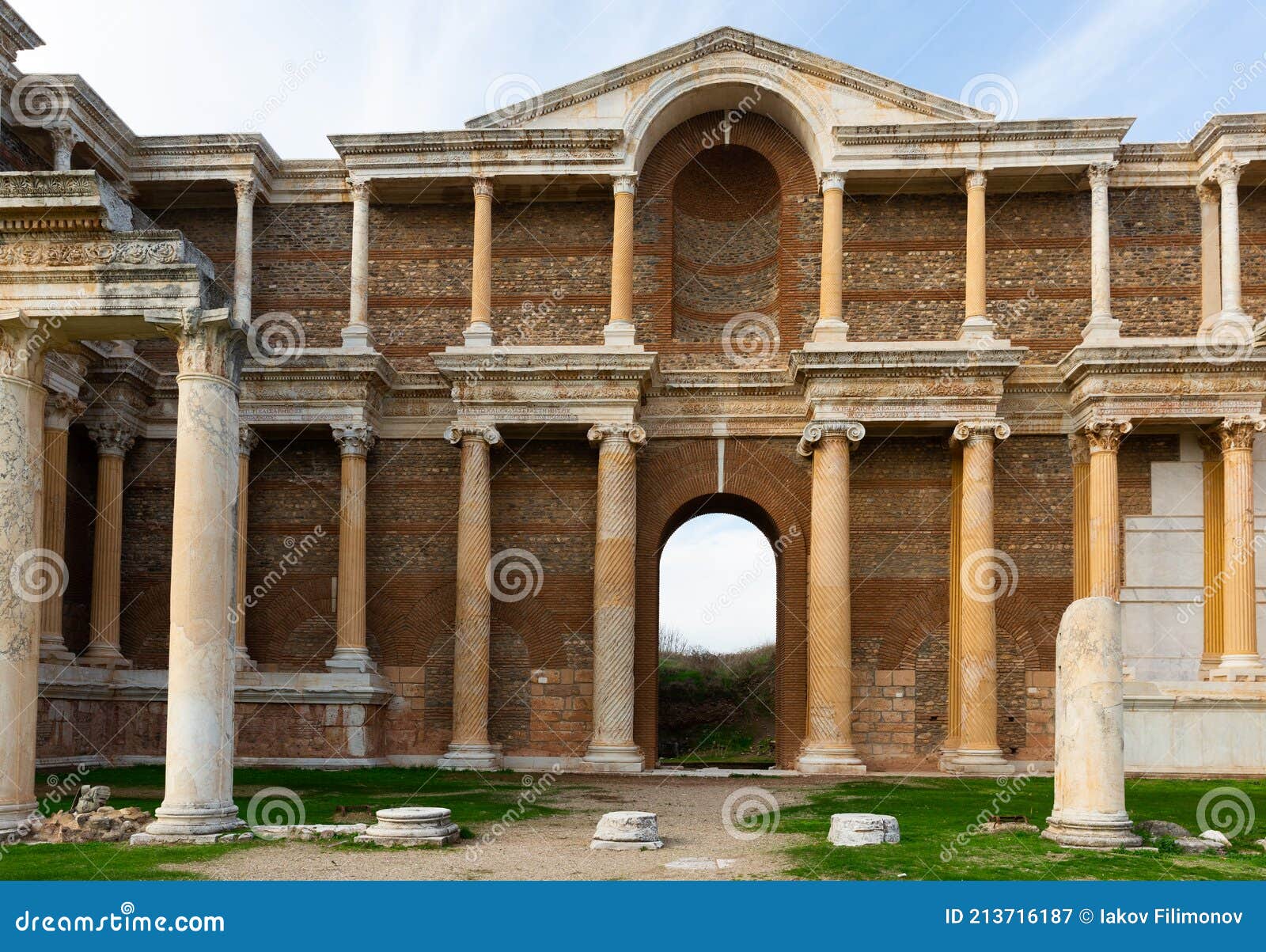 View of Temple of Artemis at Sardis. Turkey Stock Image - Image of ...