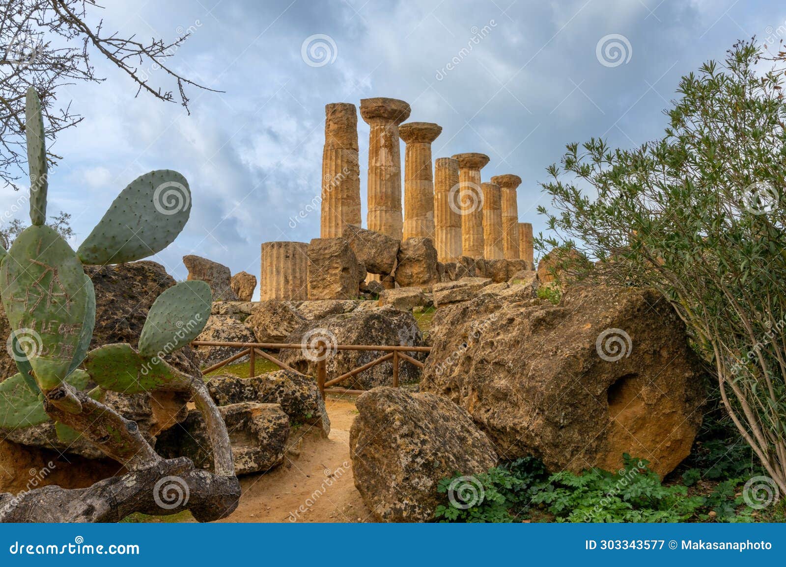 View Of The Temple Of Heracles In The Valley Of The Temples Editorial ...