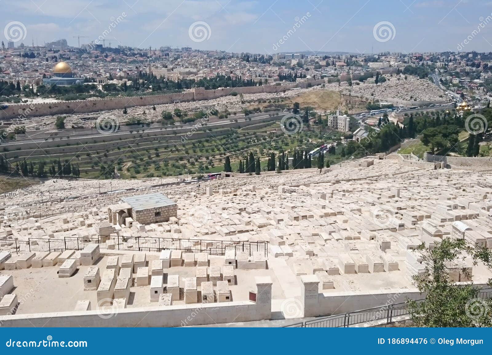 View of the Temple Mount on the Background of Modern Jerusalem ...