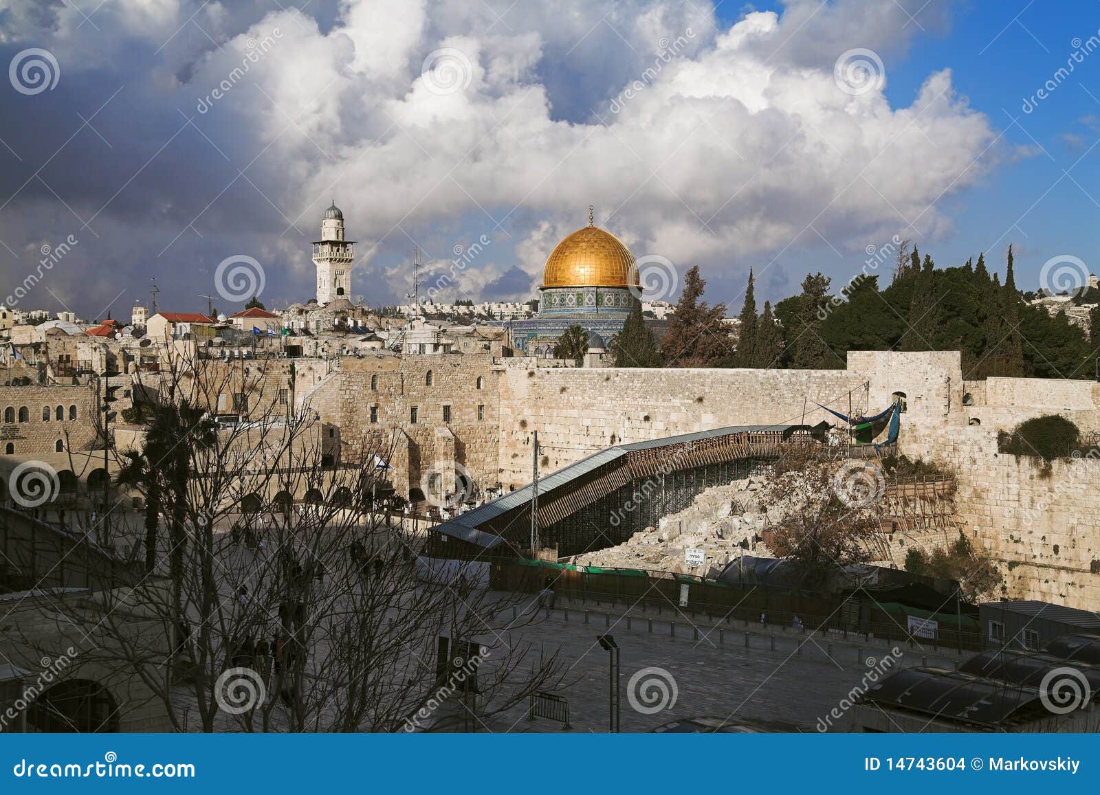 View at the Temple Mount in Jerusalem Stock Photo - Image of israel ...