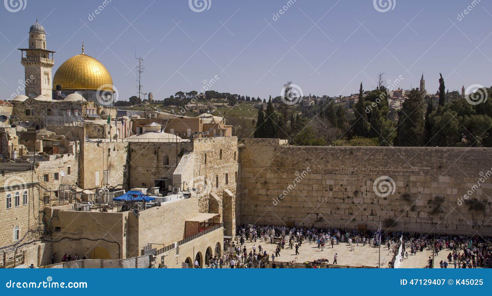A View of the Temple Mount in Jerusalem Stock Image - Image of ancient ...