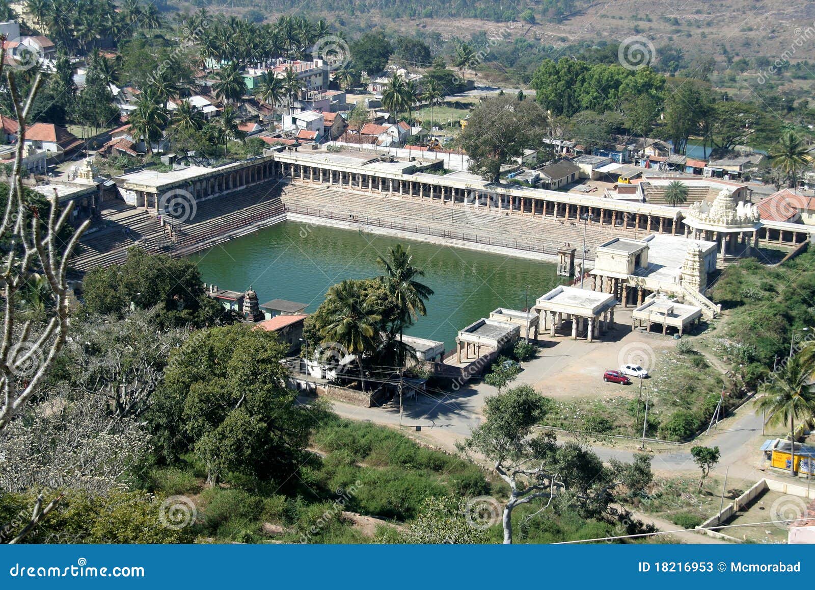 View of Temple Pond stock image. Image of center, asia - 18216953
