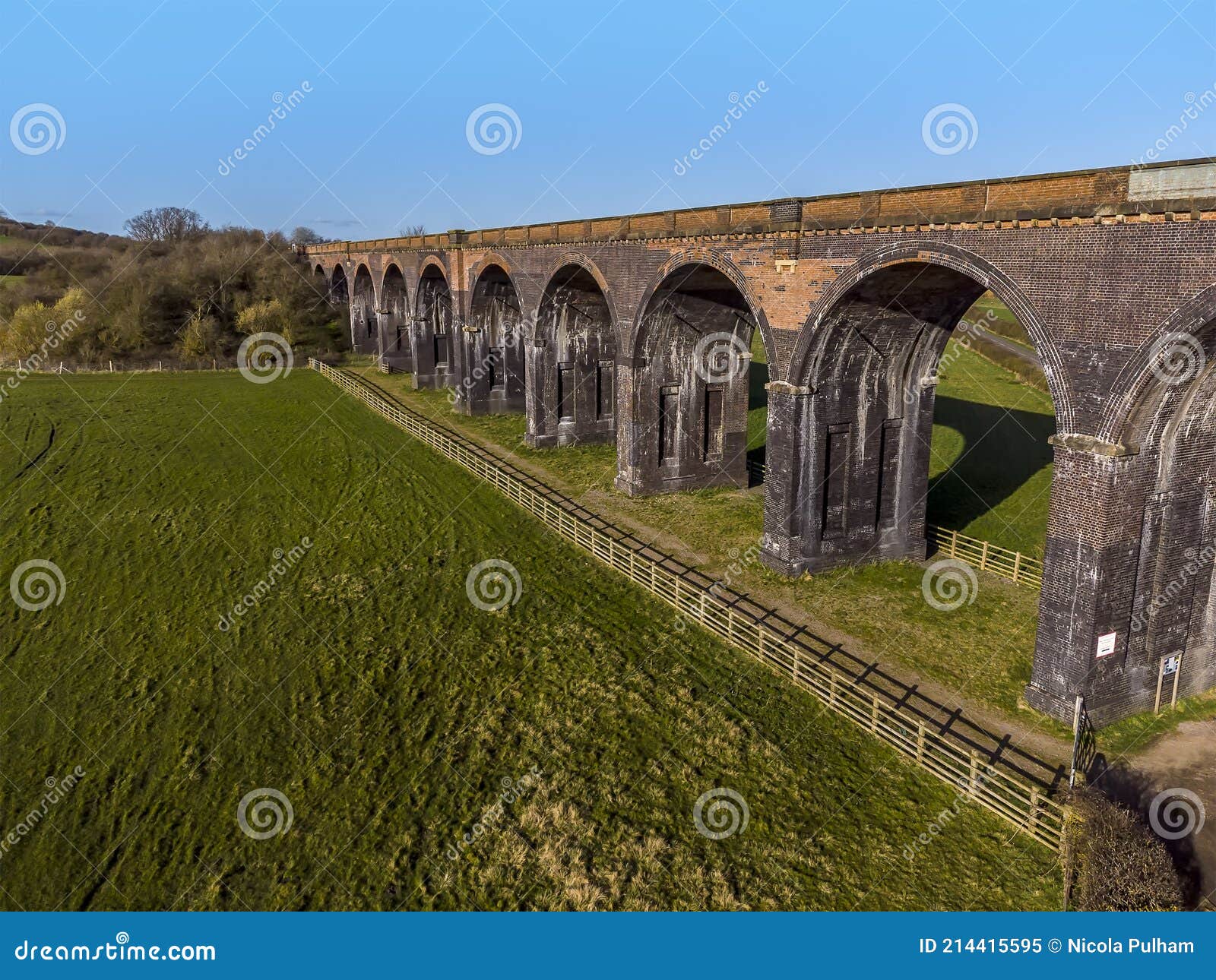A View of Ten of the Eighty Two Arches Forming the Welland Valley ...