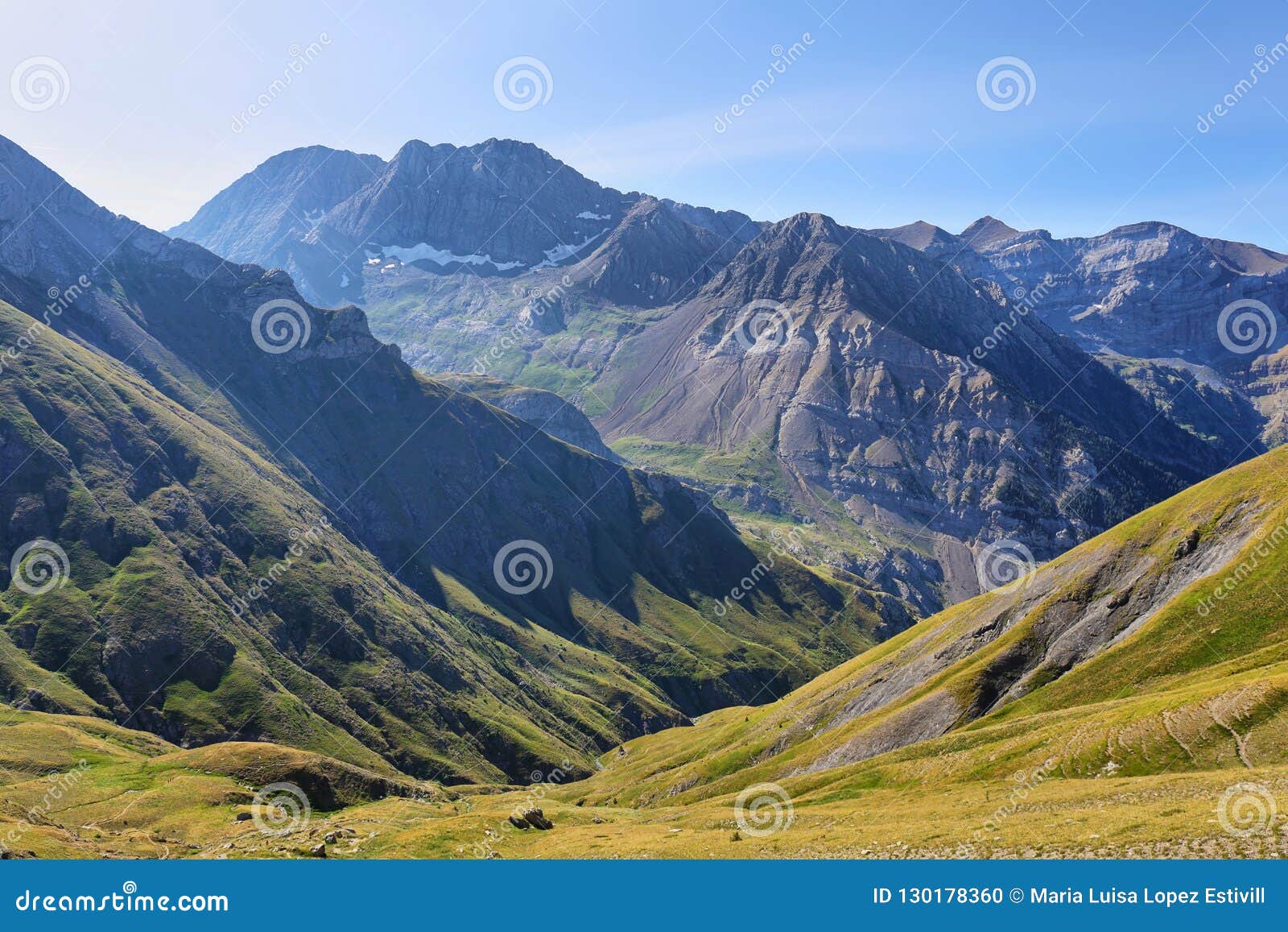 View of Tena Valley in the Pyrenees, Spain. Stock Photo - Image of ...