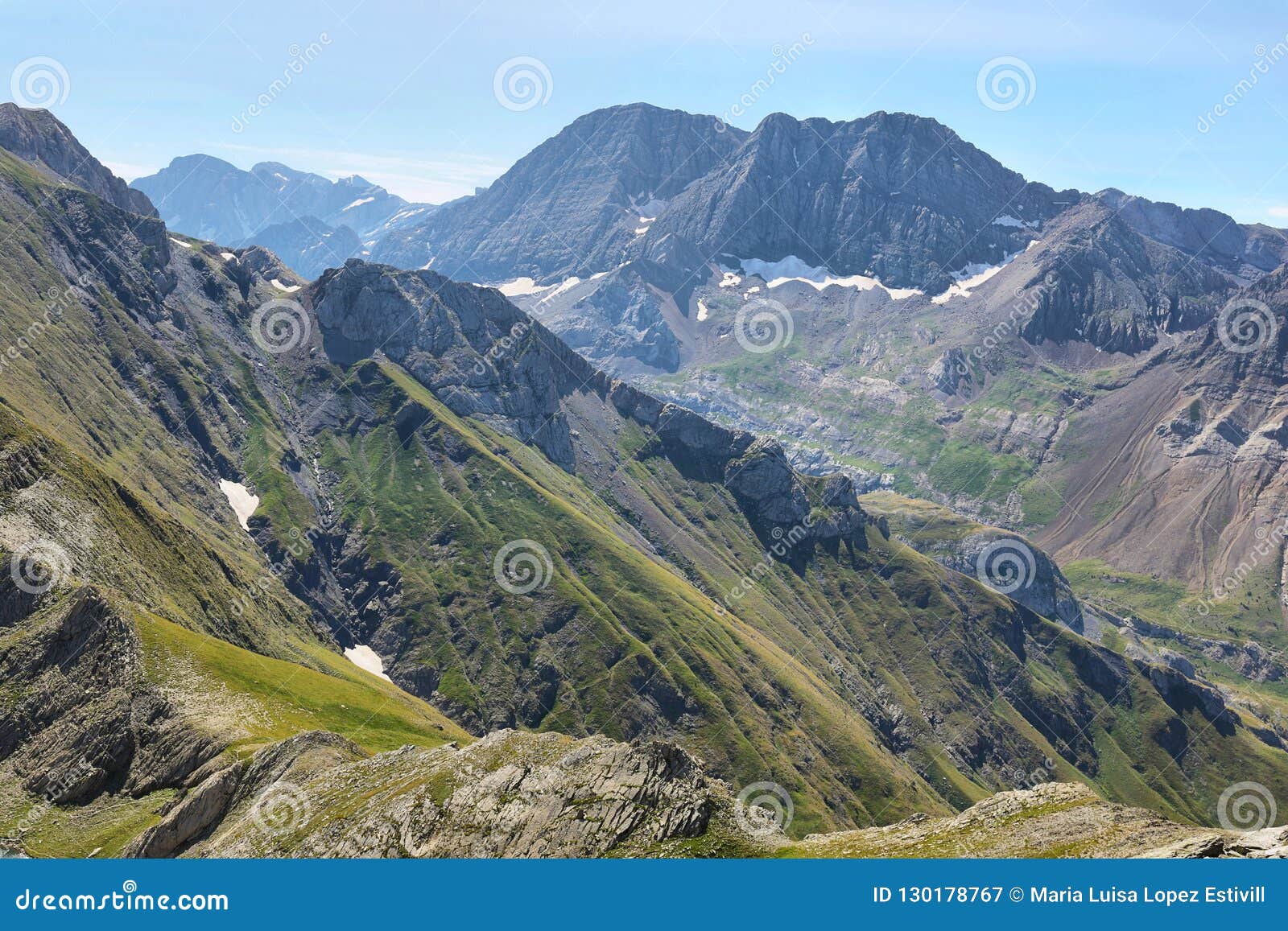 View of Tena Valley in the Pyrenees, Spain. Stock Image - Image of ...