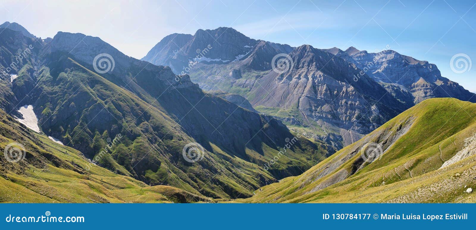 View of Tena Valley in the Pyrenees, Huesca, Spain. Stock Image - Image ...