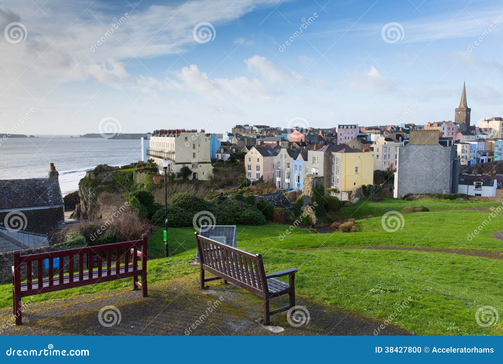 View Tenby Wales Caldey Island Background Stock Photos - Free & Royalty ...