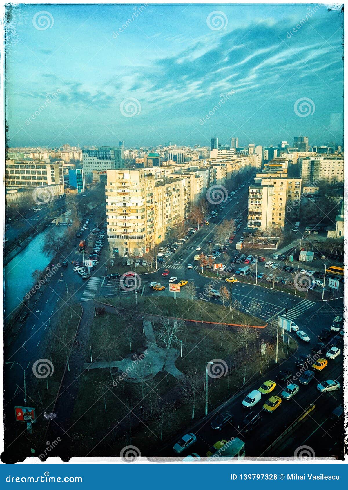 View from the Tenth Floor in Bucharest Editorial Stock Photo - Image of ...