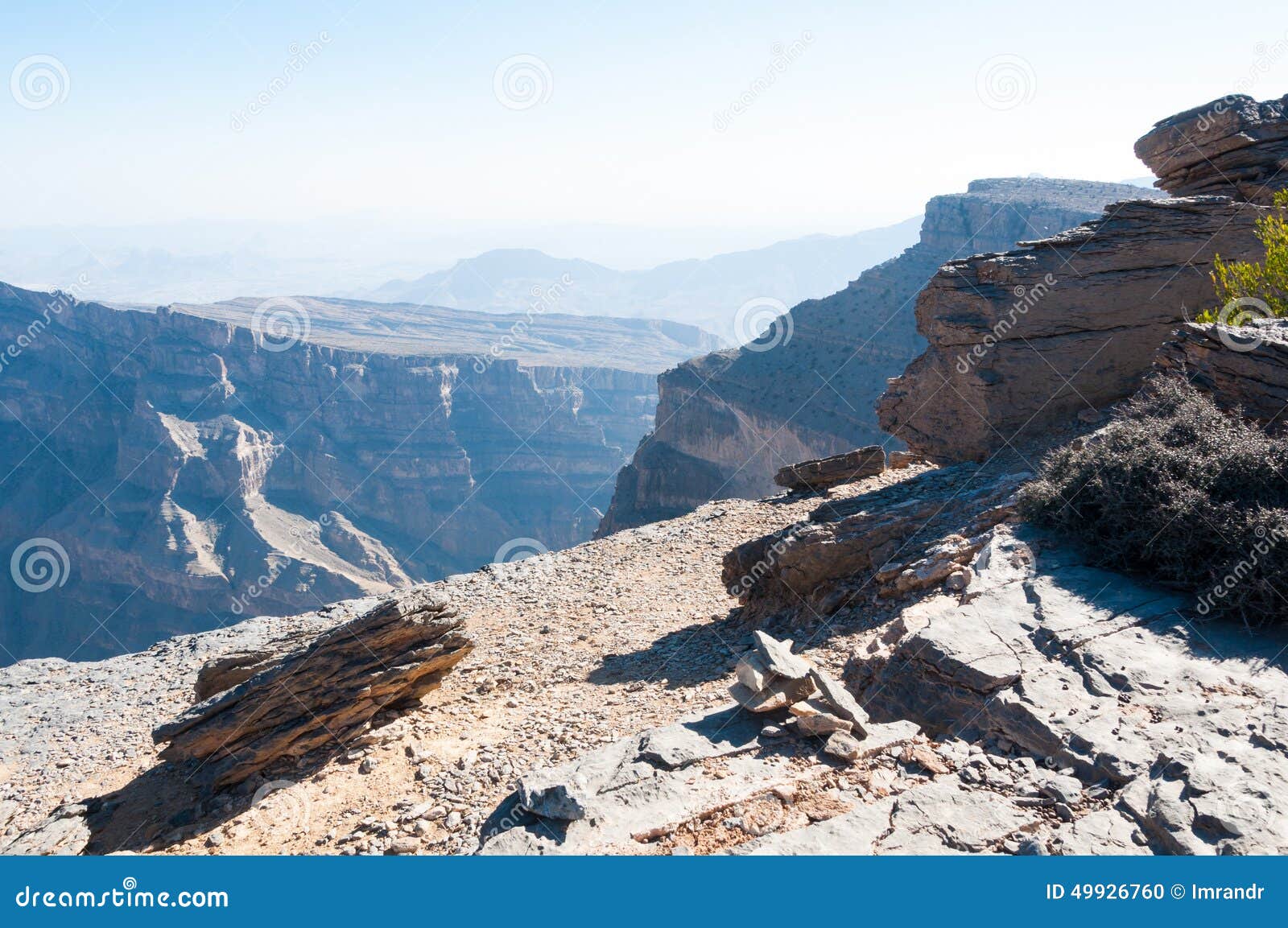 View of Terrain of Canyon of Middle-East, Oman Stock Photo - Image of ...