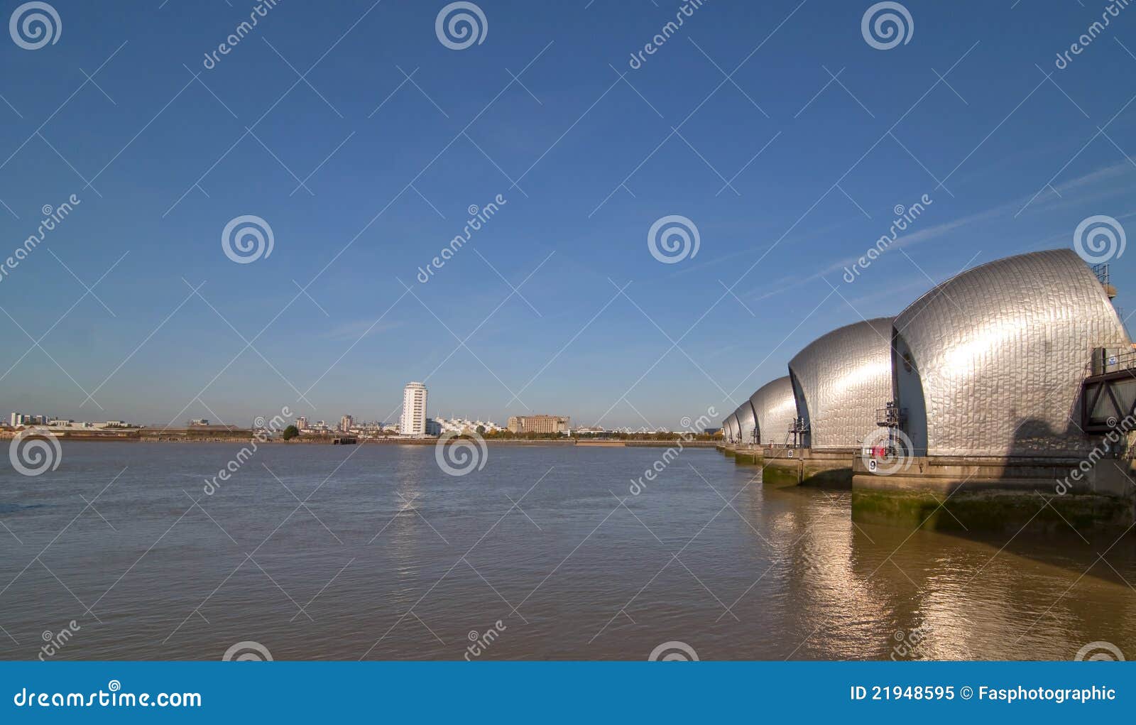A View of the Thames Barrier Stock Image - Image of thames, barrier ...