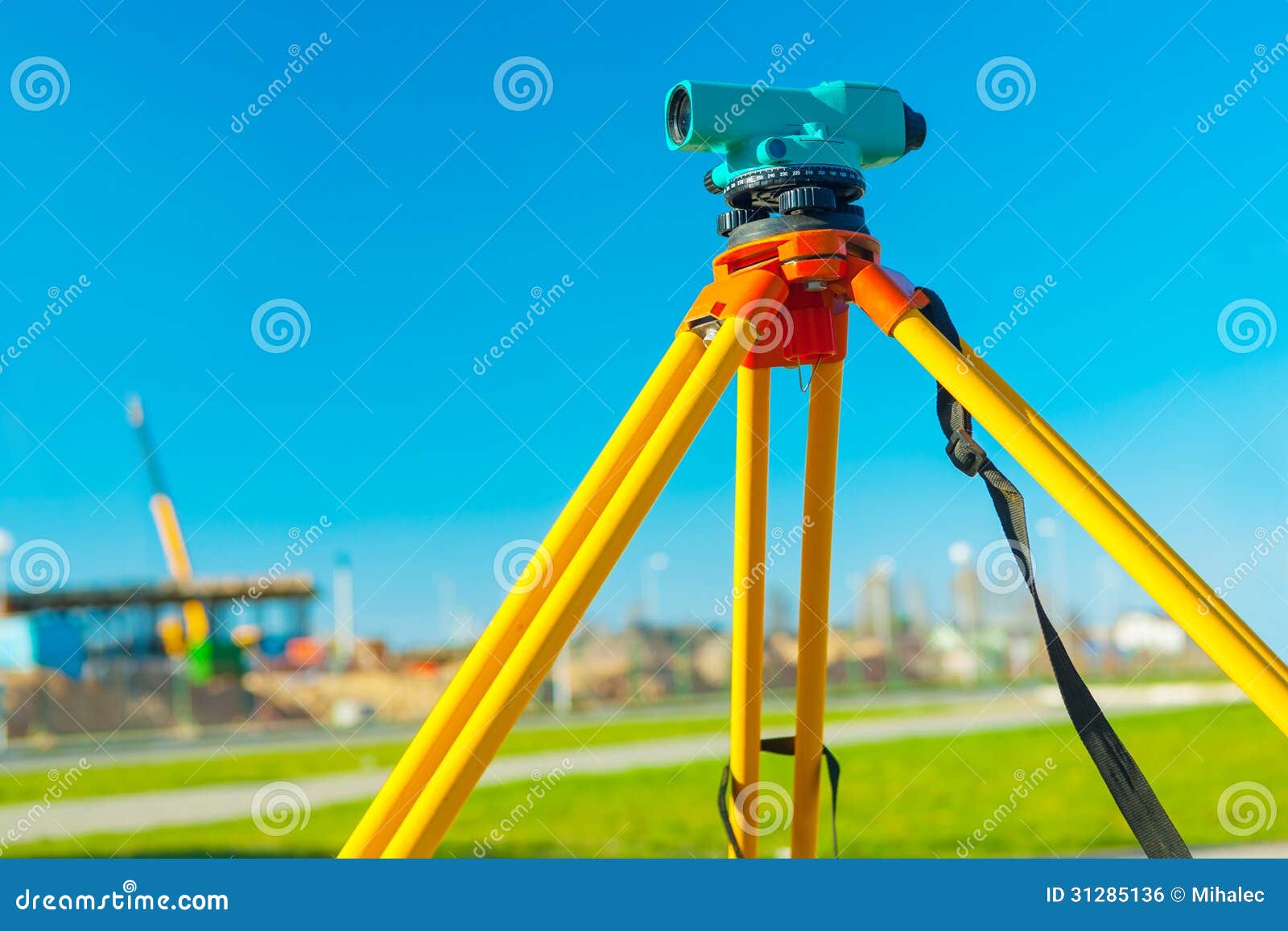 View on Theodolit on a Background of a Sky Stock Photo - Image of ...