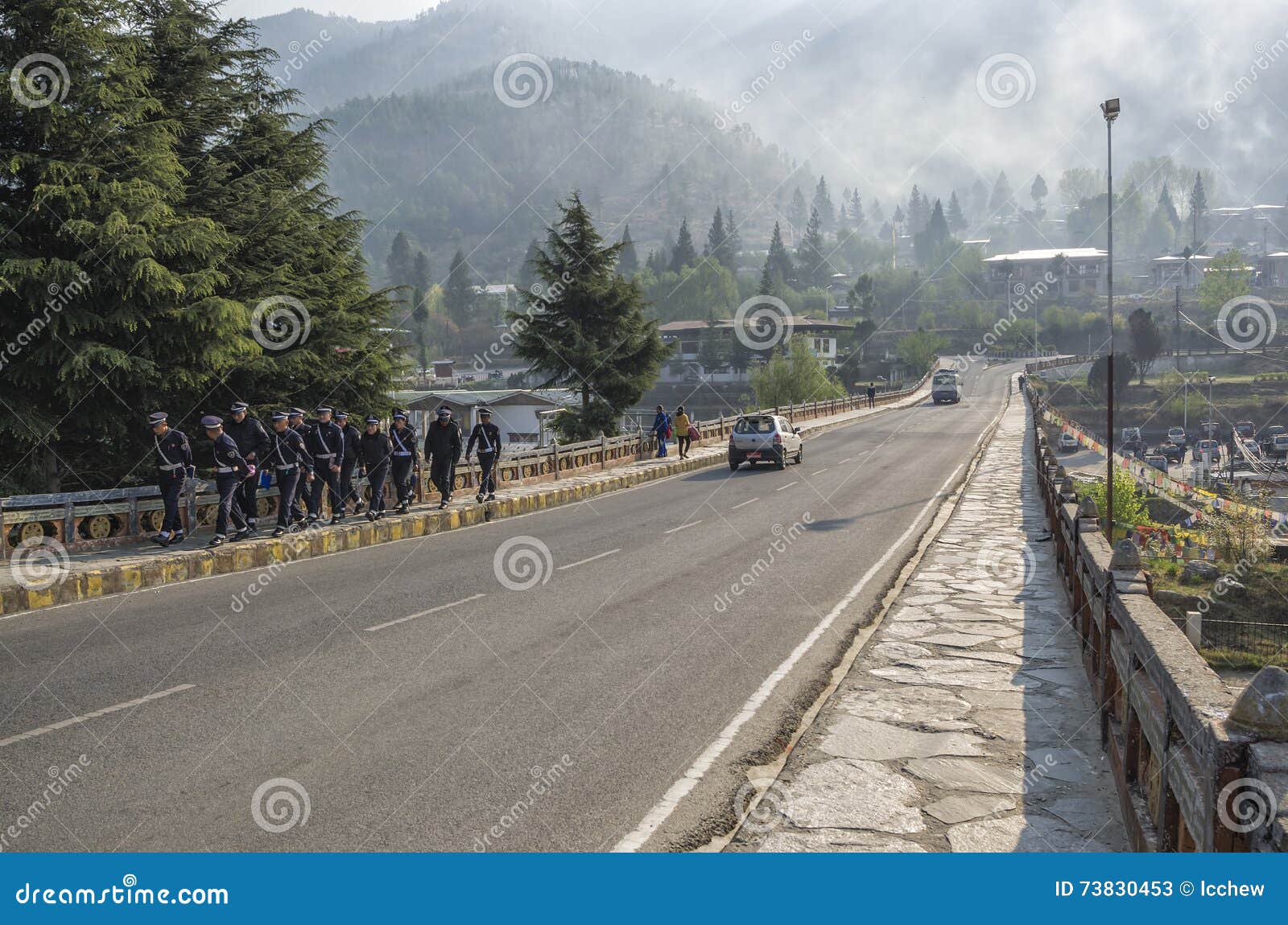 View of Thimphu City in Bhutan during Spring Season Editorial Stock ...