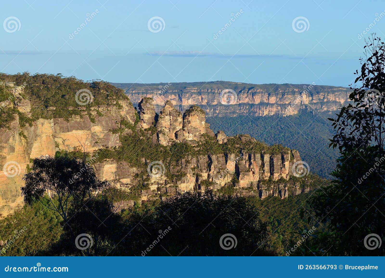 A View of the Three Sisters from Eagle Hawk Lookout in the Blue ...