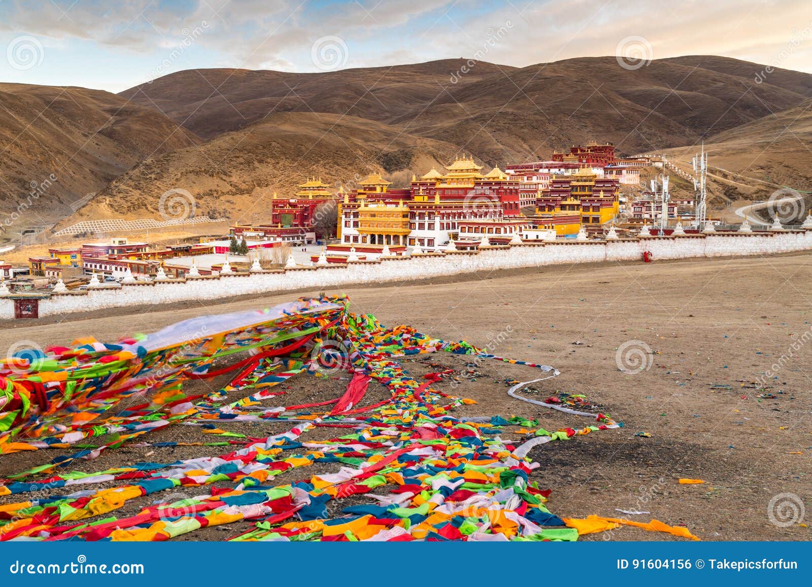 View of Tibetan Monastery in Litang Stock Photo - Image of monastery ...