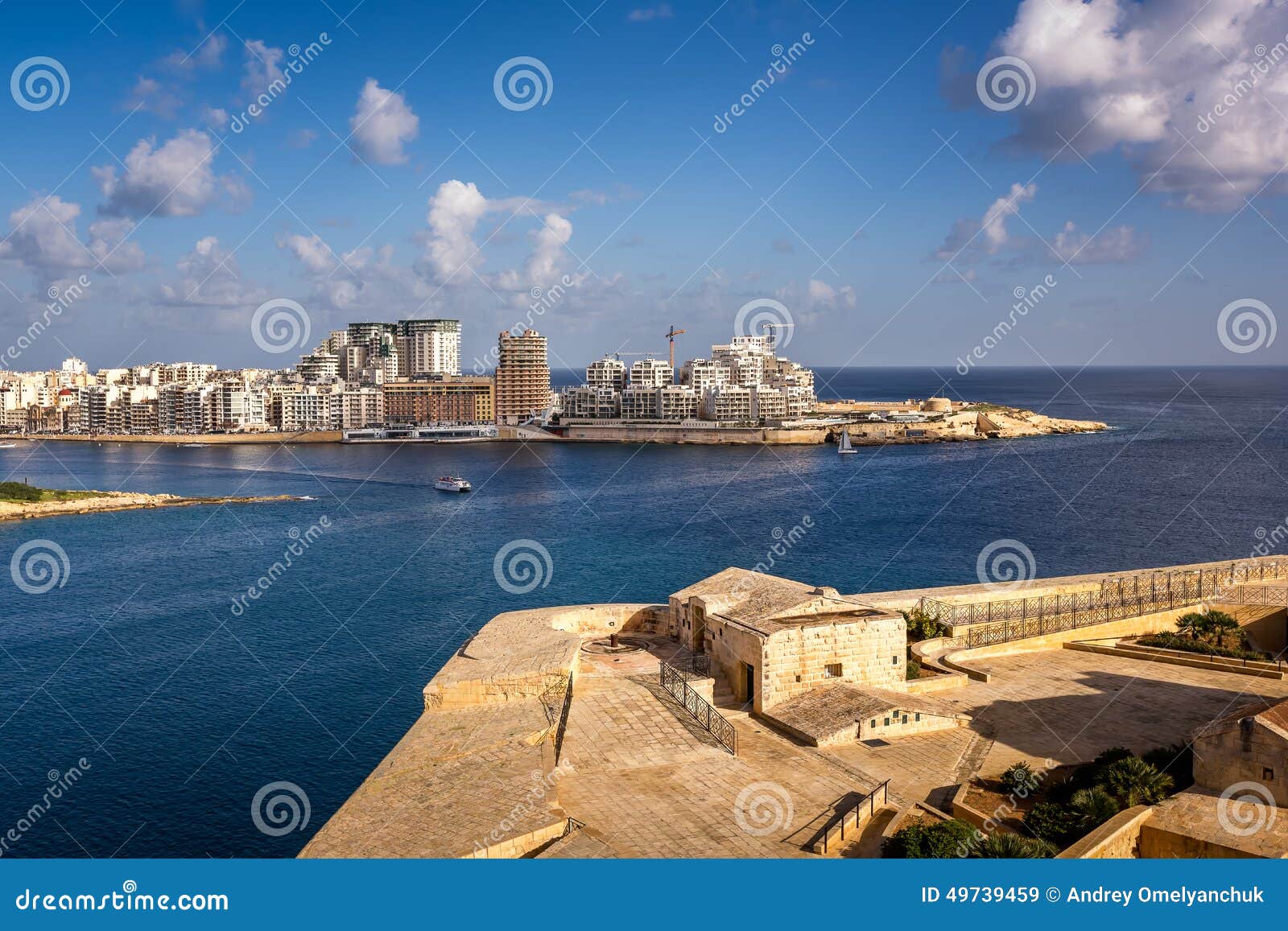 View on Tigne Point and Sliema District from Valletta Stock Image ...