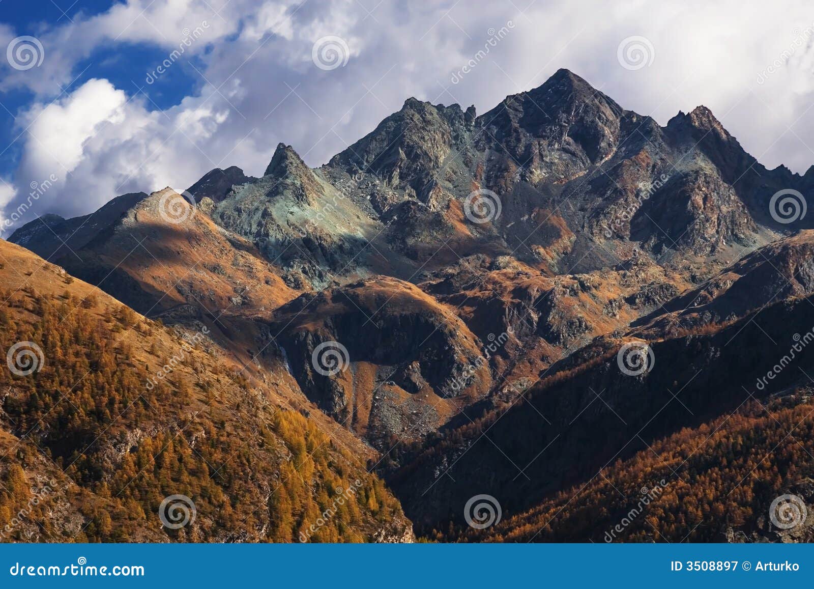 View to Alps stock image. Image of mountain, colour, shadow - 3508897