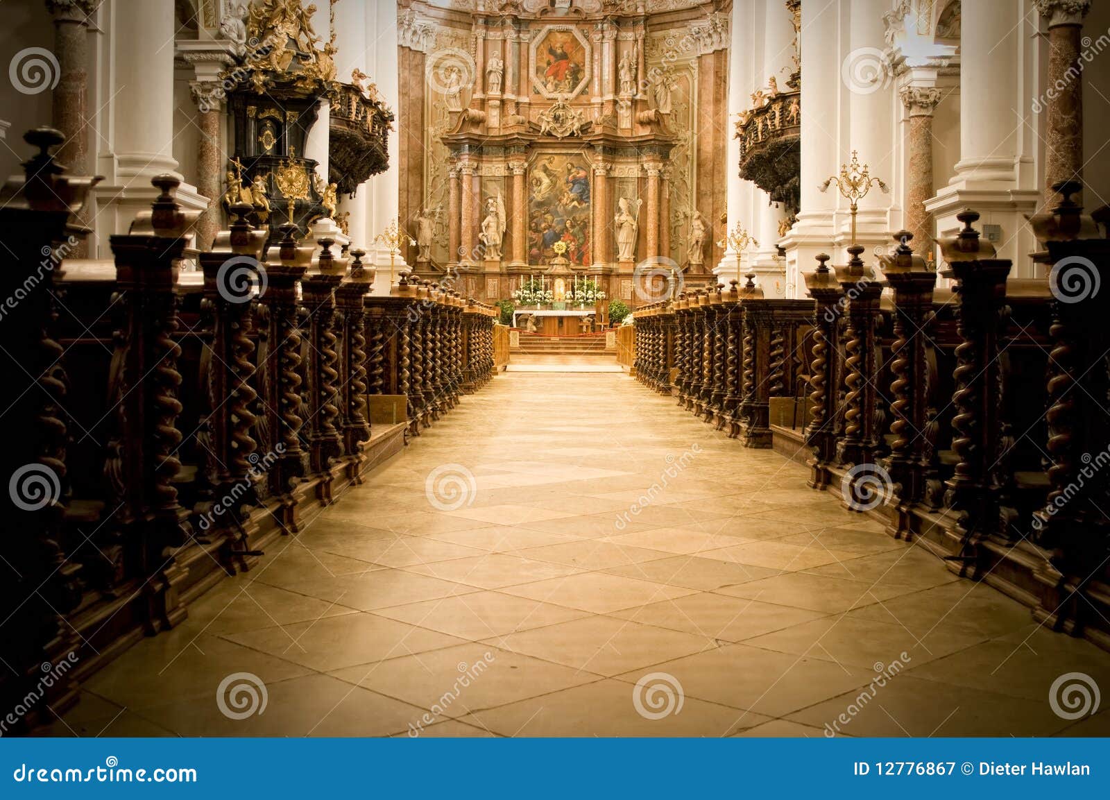 View to the Altar stock image. Image of bench, arch, historic - 12776867