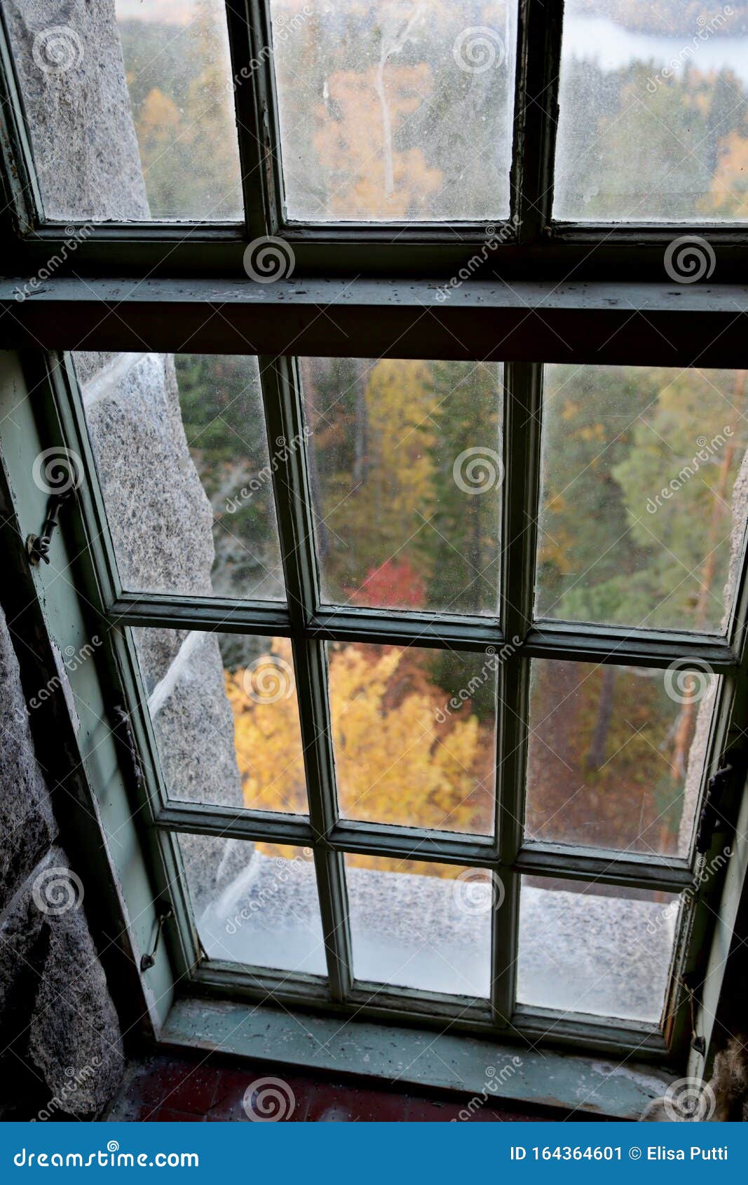 A View To a Forest from an Old Window Stock Image - Image of elisa ...