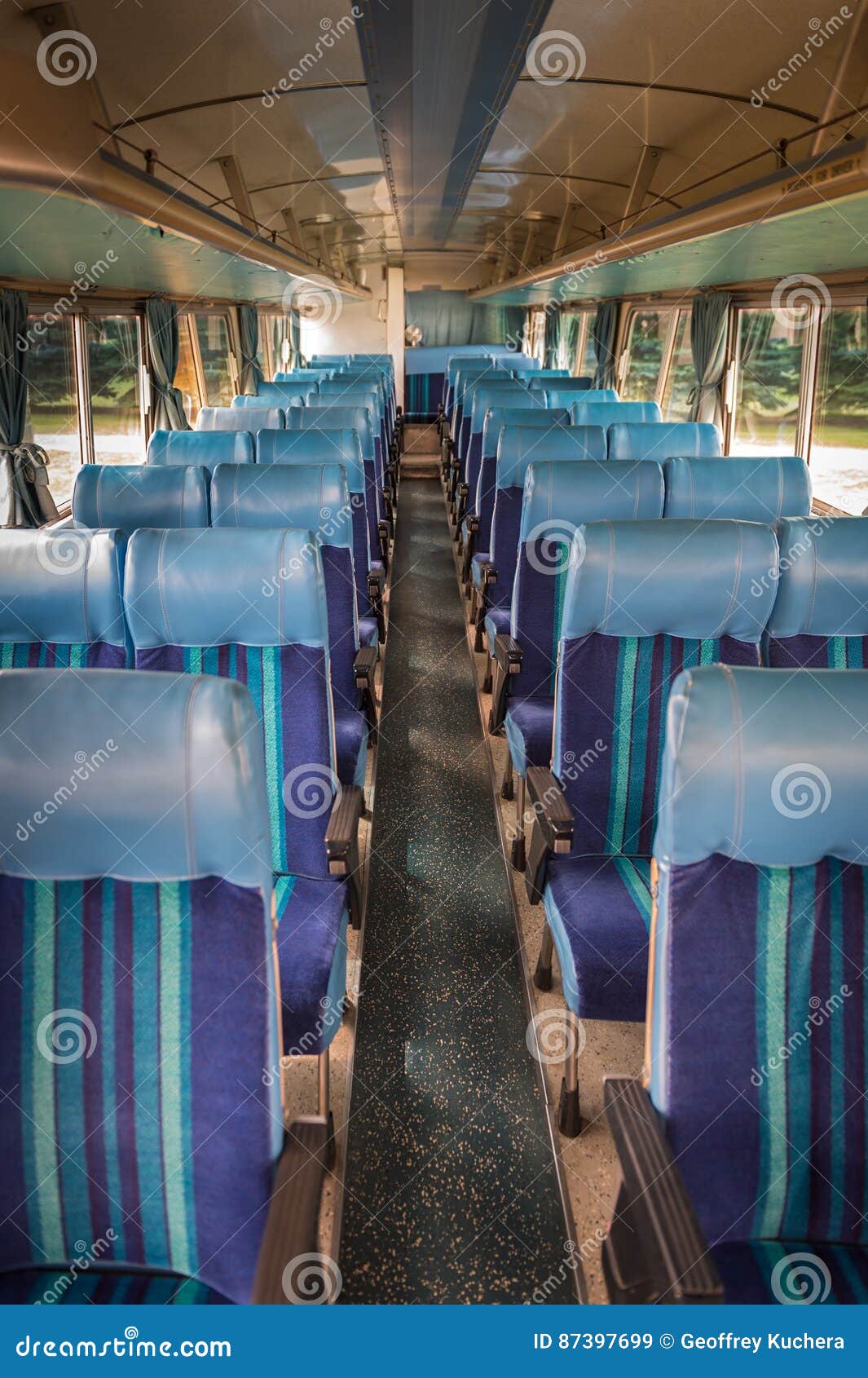 View To the Back of the Bus Vertical Stock Image - Image of history ...