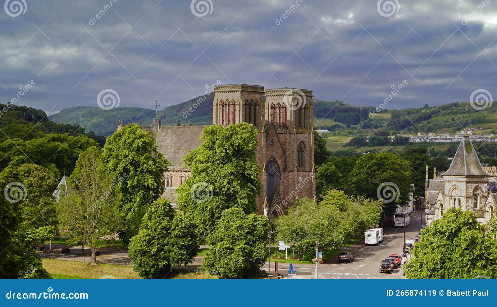 View To the Cathedral of Inverness Stock Image - Image of architecture ...