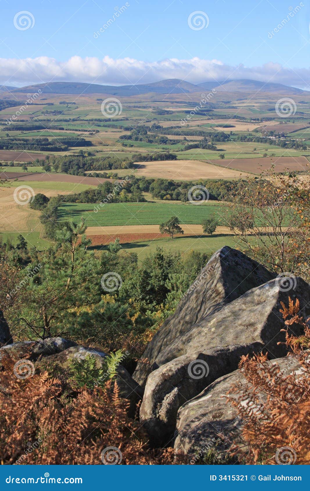 View to the Cheviot Hills stock image. Image of cheviot - 3415321