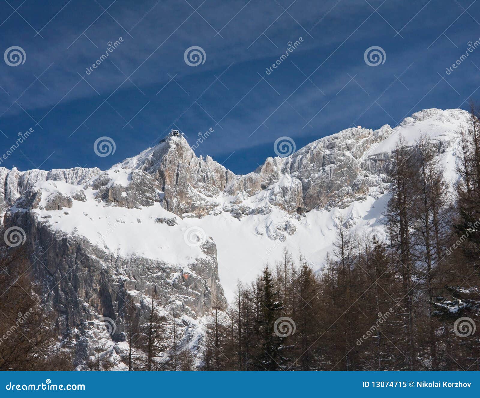View To the Dachstein. Austria Stock Image - Image of hills, frozen ...