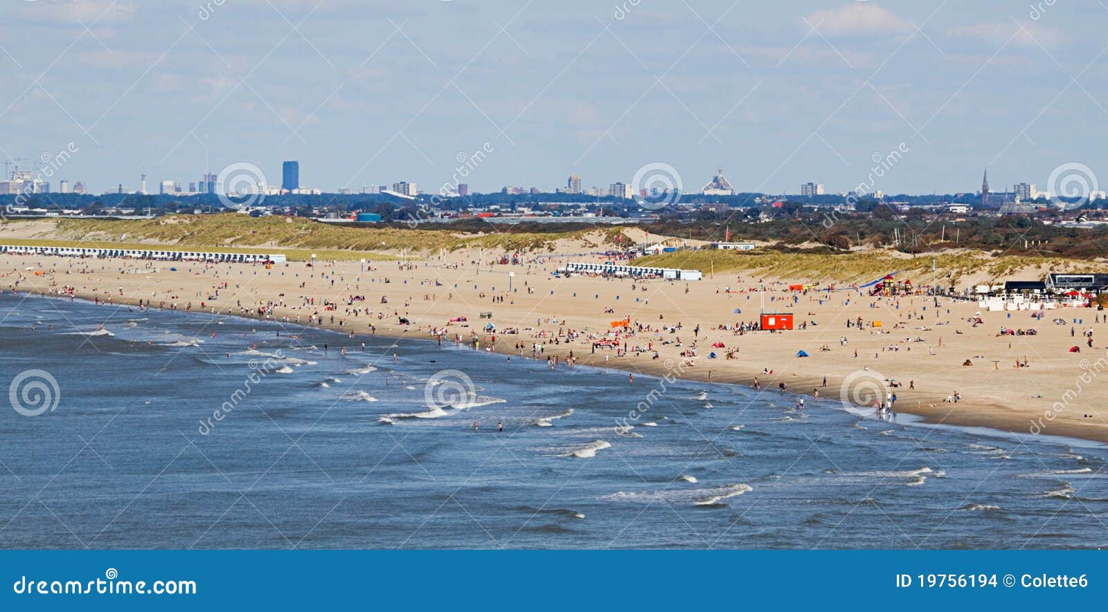 View To the Dutch Coast from the Seaside Stock Photo - Image of ...