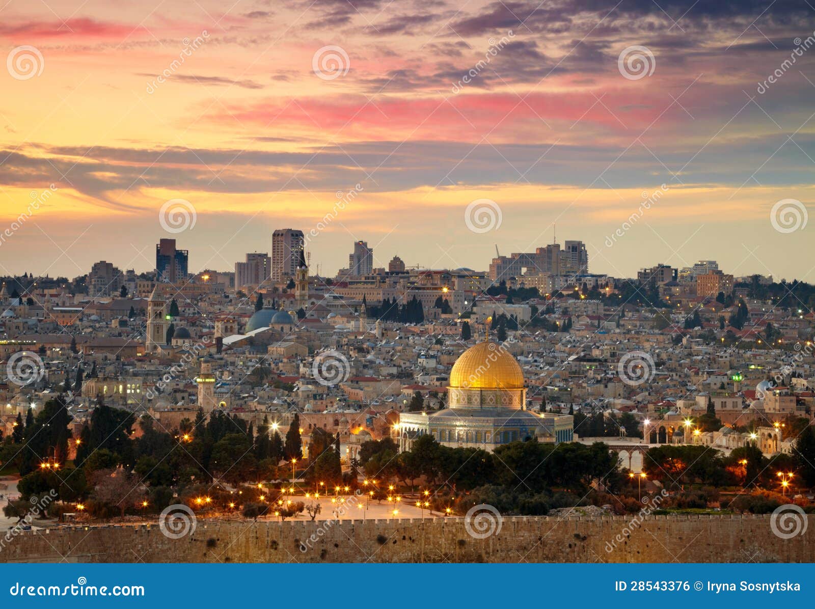View To Jerusalem Old City. Stock Photo - Image of ancient, location ...