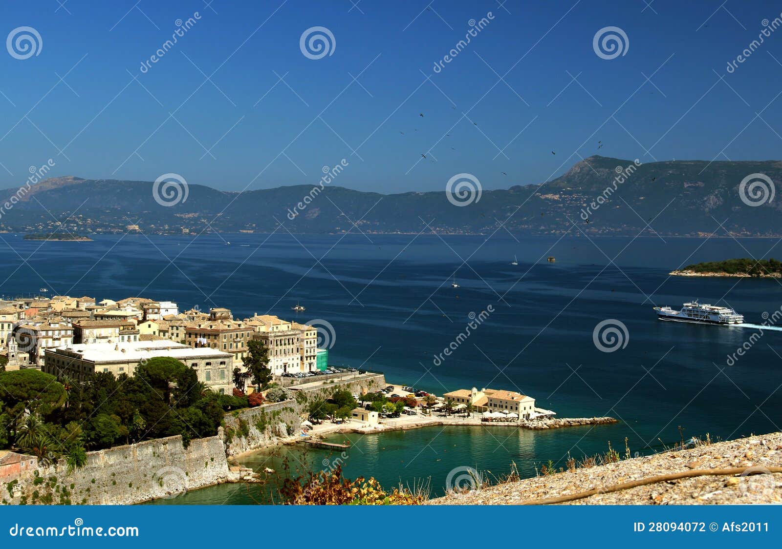 A View To the Kerkira City, Corfu, Greece Stock Photo - Image of ...