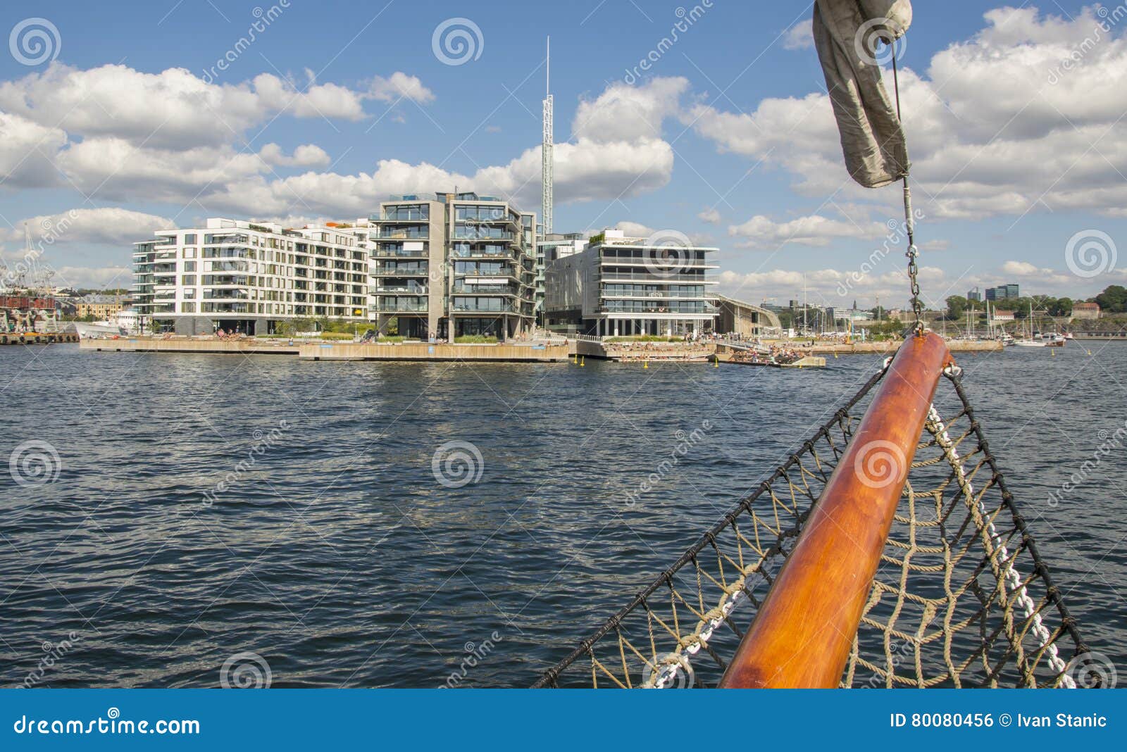 View To Modern Buildings from a Boat Stock Photo - Image of ocean ...