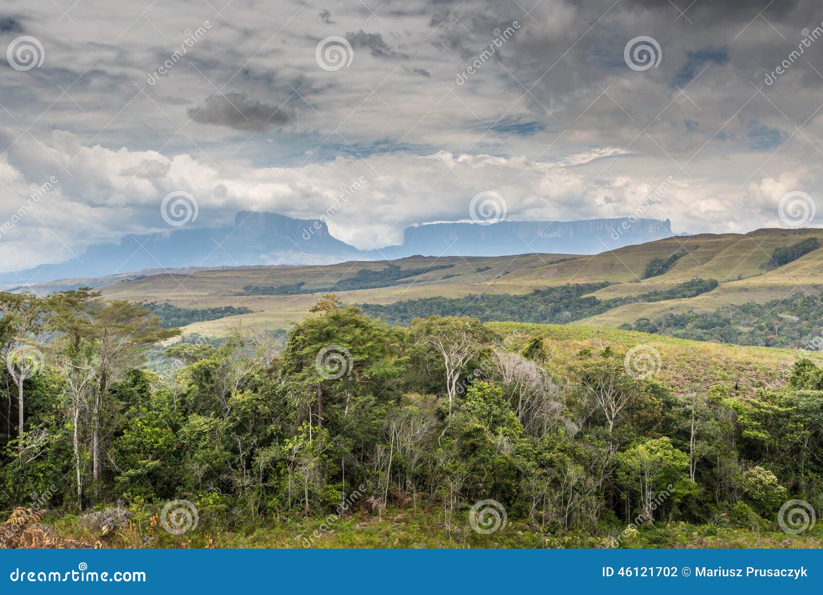 View To Mount Roraima - Venezuela, South America Stock Photo - Image of ...