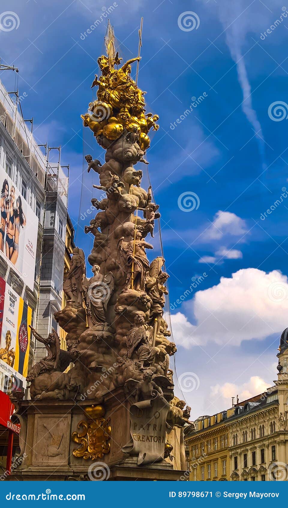 View To Plague Column, Vienna, Austria Editorial Photo - Image of ...