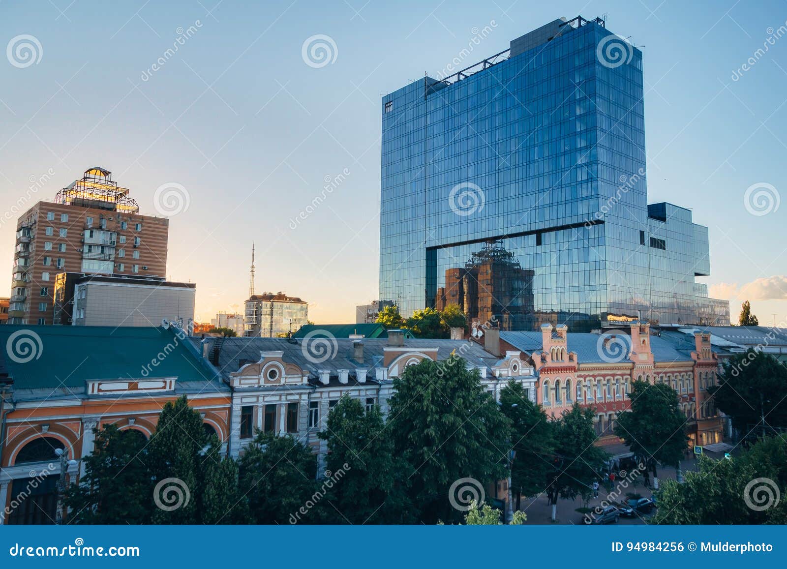 View To Prospect of Revolution and Ugly Modern Skyscraper. Bad Urban ...